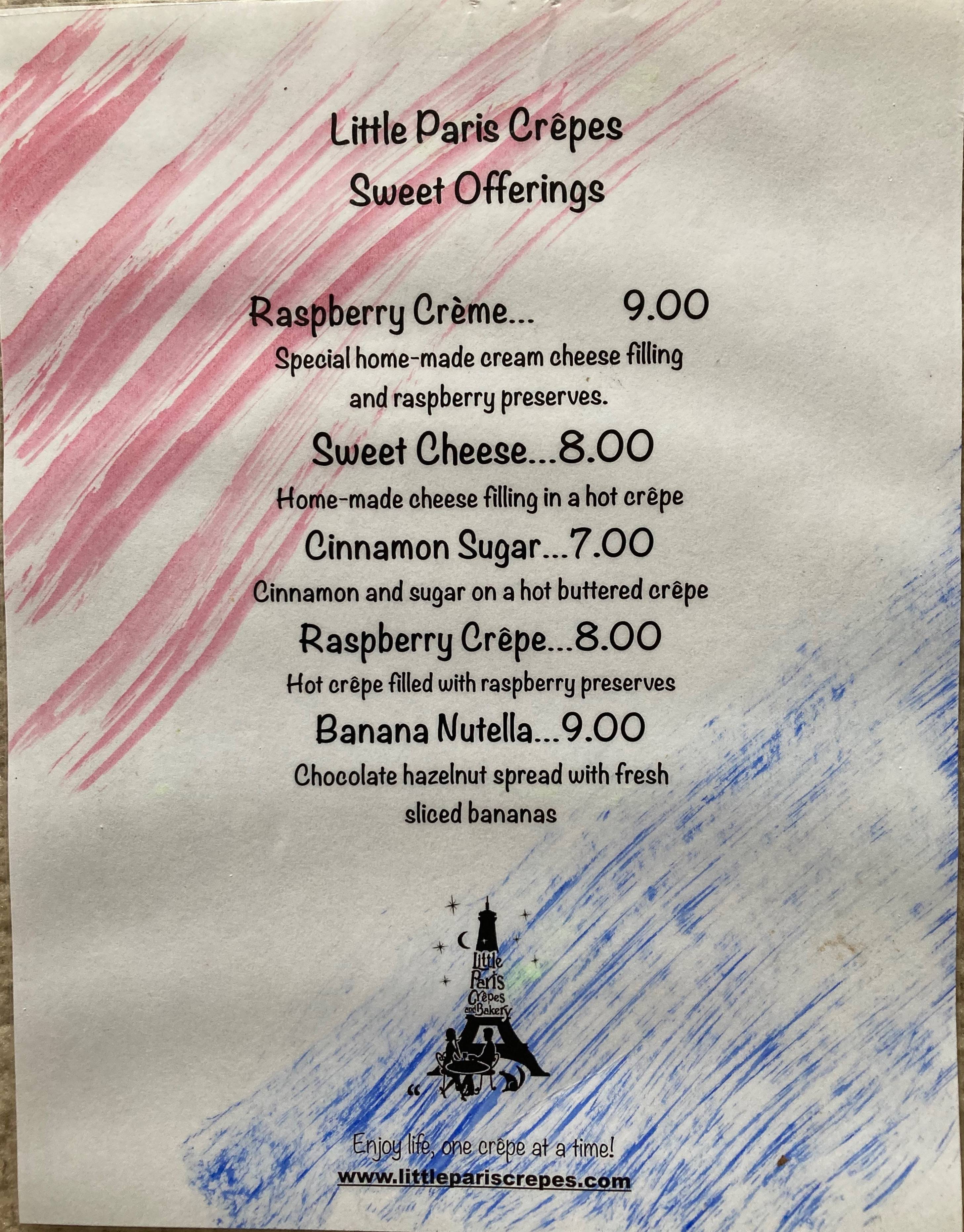 Little Paris Crêpes - Sweet Offerings